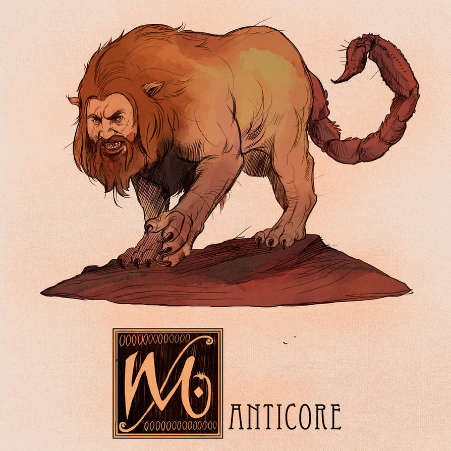 Manticore #folklore #AtoZChallenge - Ronel the Mythmaker
